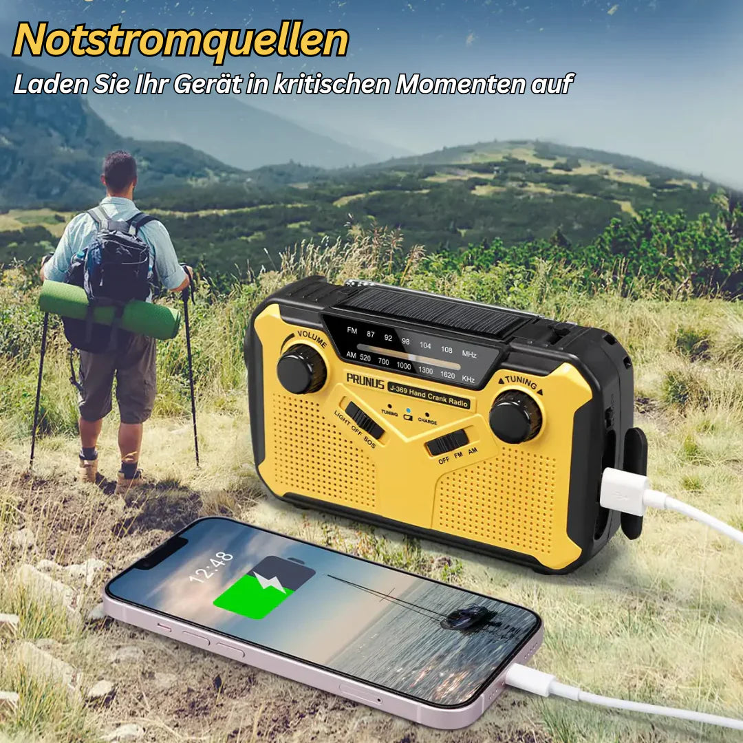 Notfallradio mit Kurbel & Solar – Dynamo Radio mit Powerbank und LED L ...